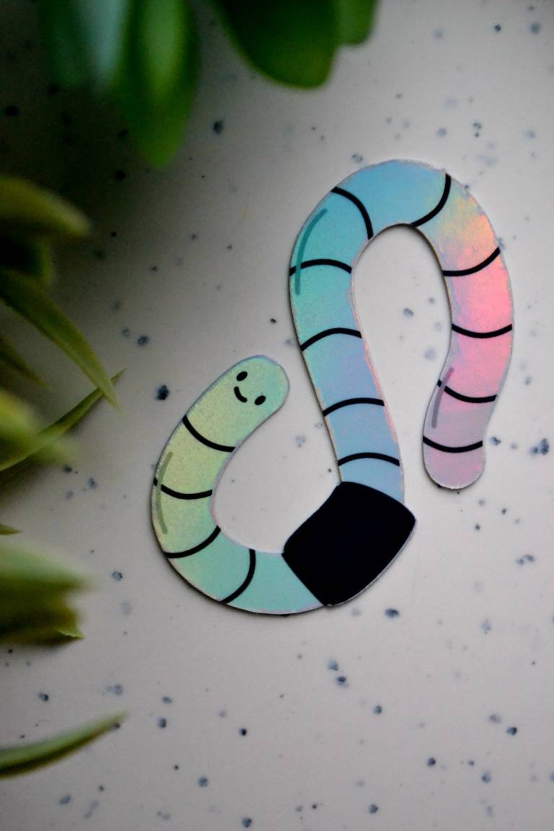 Holographic Worm Stickers Earthworm Nature Cute Planner - Etsy