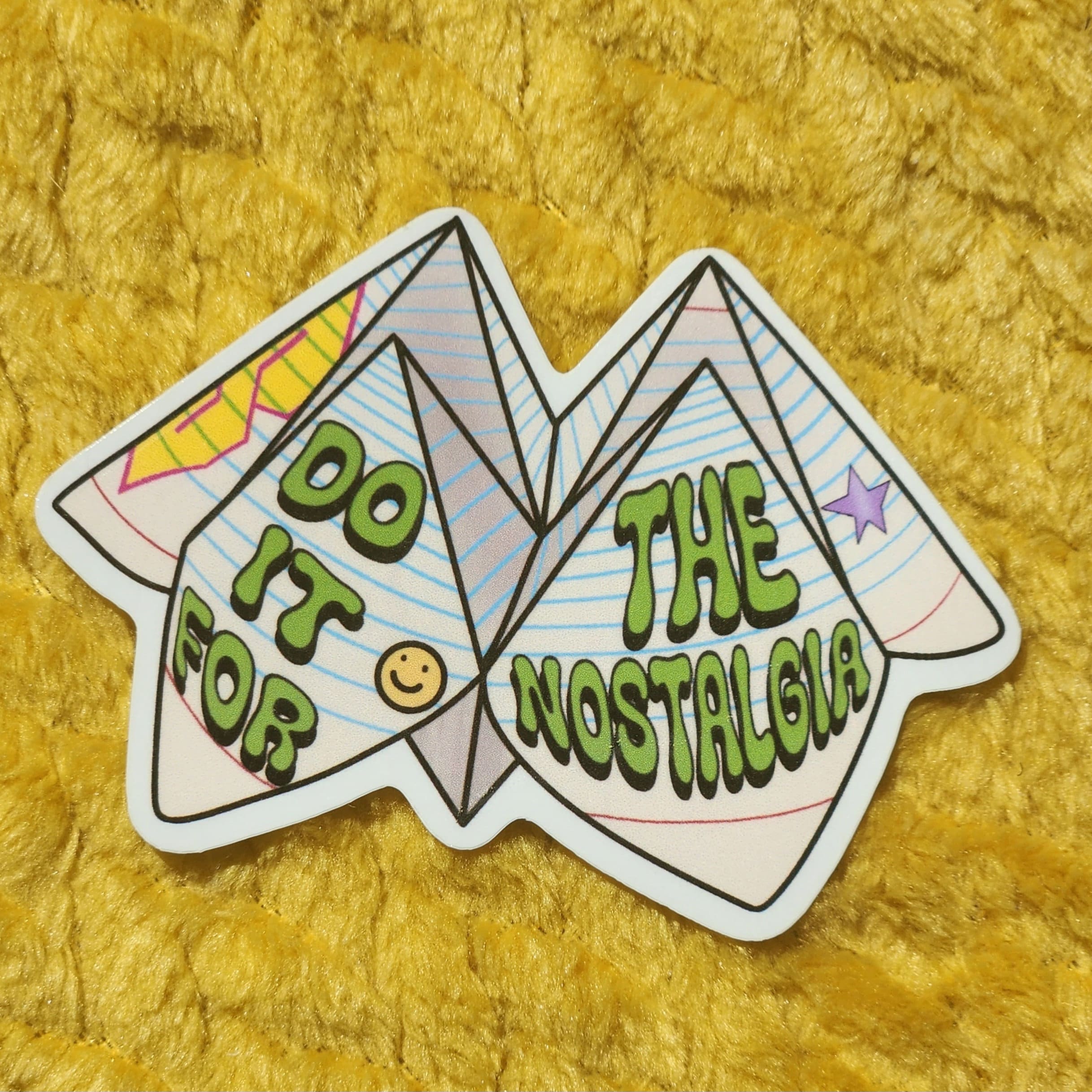 Funny millennial humor 90s kid cootie catcher sticker hilarious glossy ...