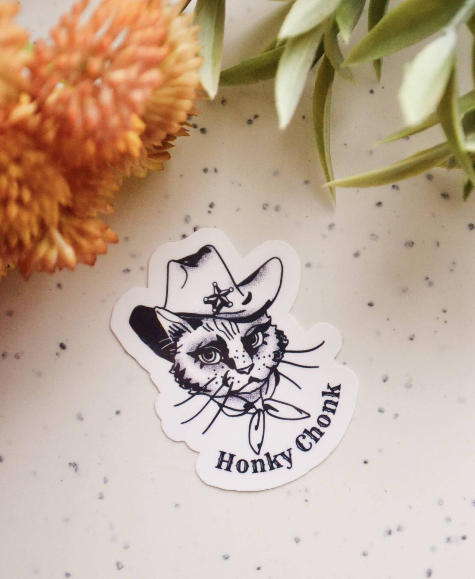 Honky Chonk Cat Cowboy Western Sticker Hydroflask Journal Planner Cute ...