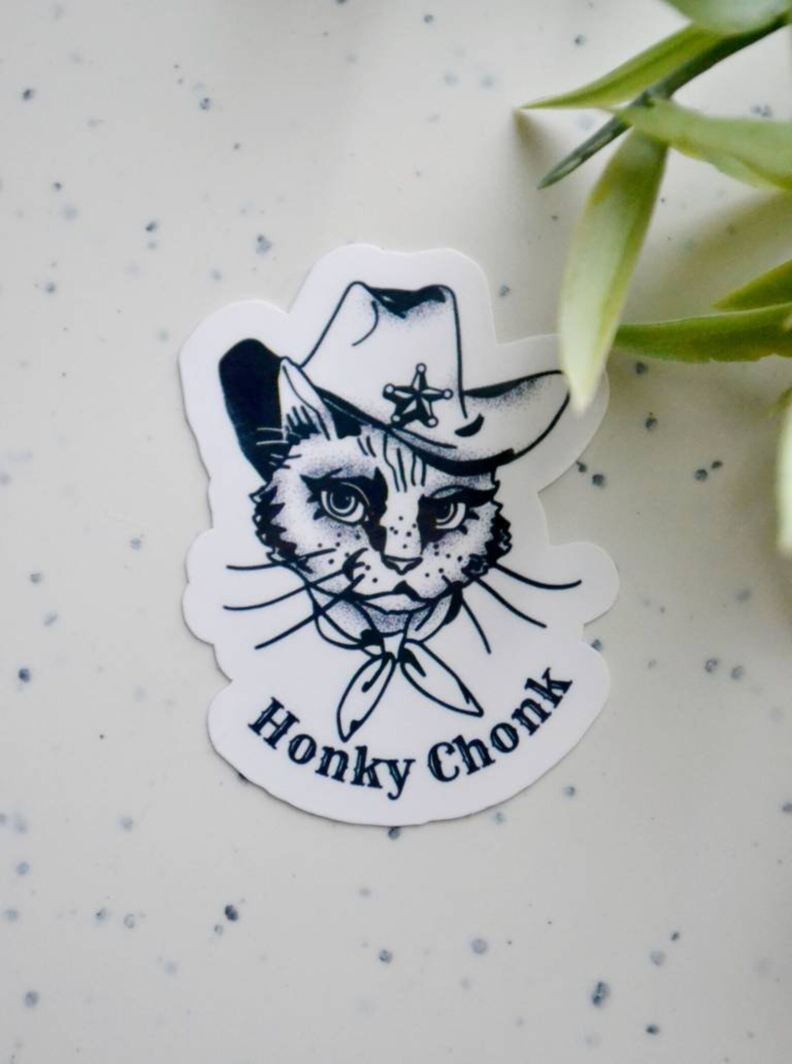 Honky Chonk Cat Cowboy Western Sticker Hydroflask Journal Planner Cute ...
