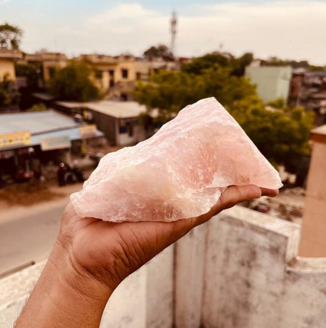 Rose Quartz Cluster, Huge Natural Rose Quartz Raw Stone, Rose Quartz ...