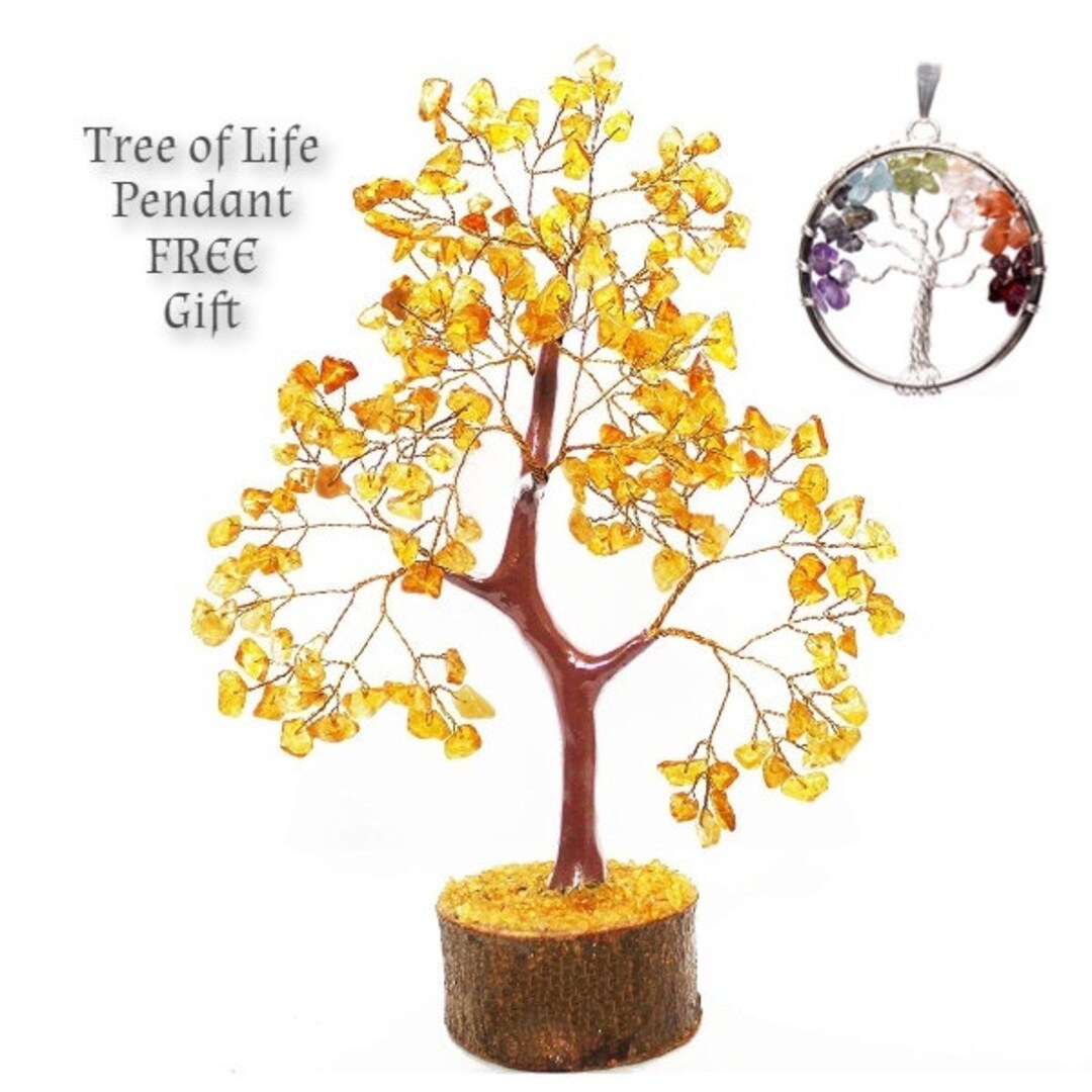 Natural Citrine Tree,christmas Tree, Citrine Crystal Tree, Citrine ...