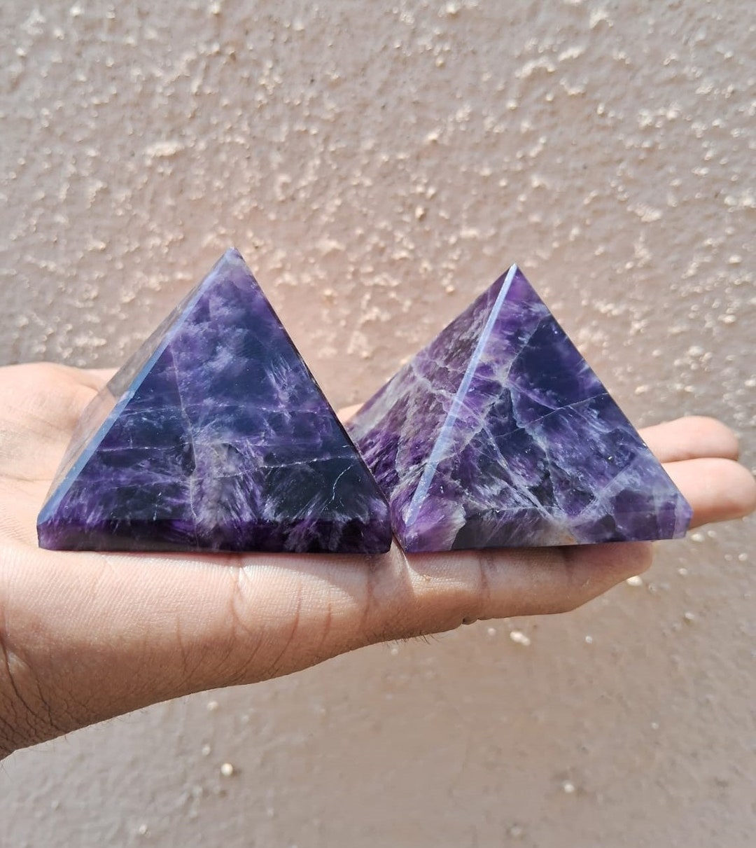 Amethyst Crystal Pyramid Dark Purple Brazil Amethyst Pyramid Crystal ...