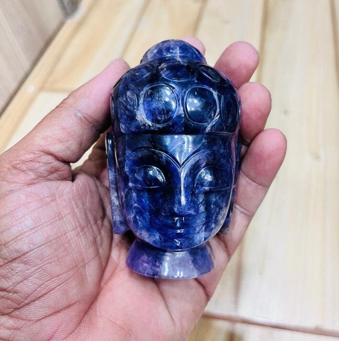 80MM Amethyst Buddha Face, Amethyst Buddha Head, Hand Carved Buddha ...
