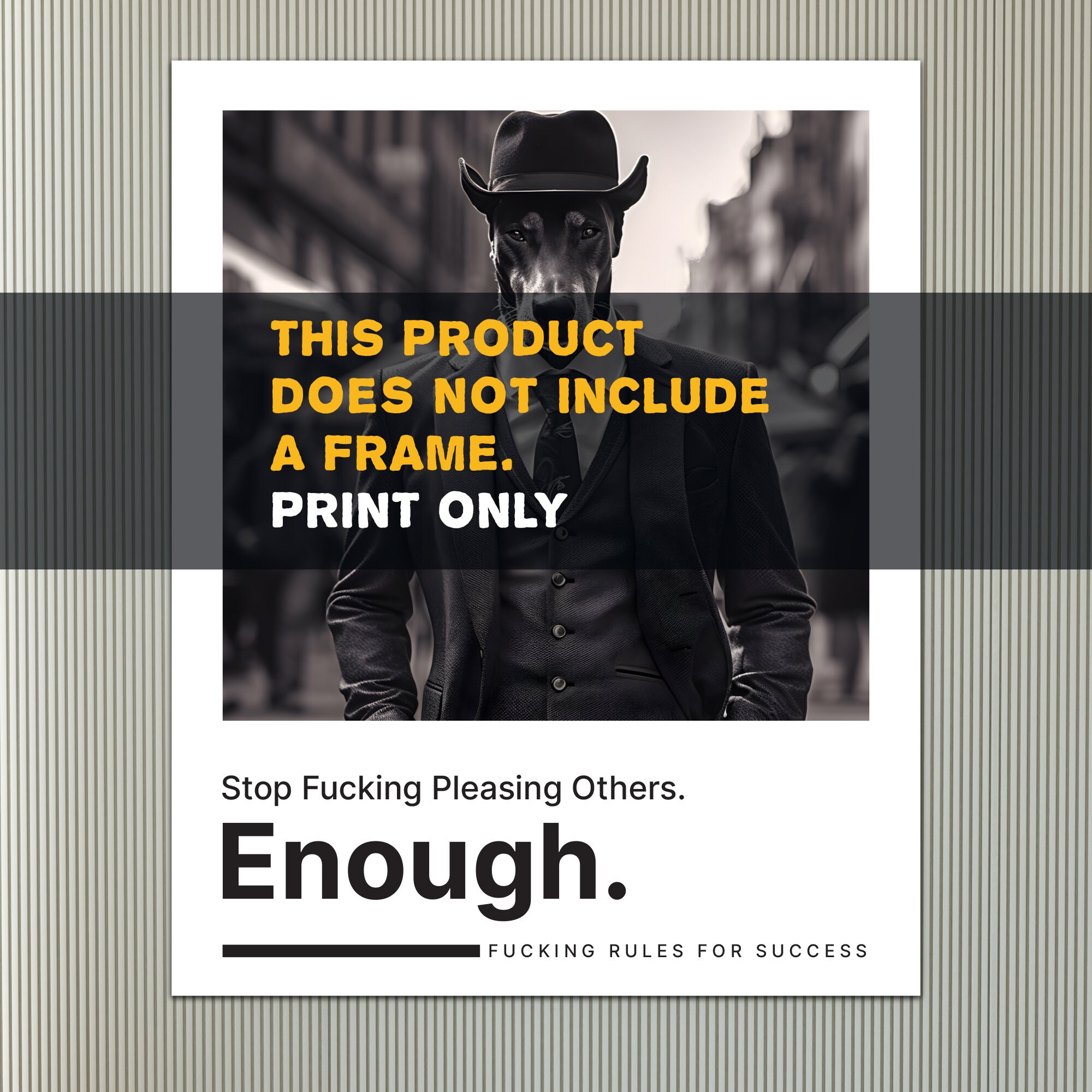 Dog Man Poster Life Quotes Motivation Life Rules Printed - Etsy