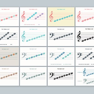 Learn Music Notes Posters Set / 17 Files Music Notes Printable Pack to ...
