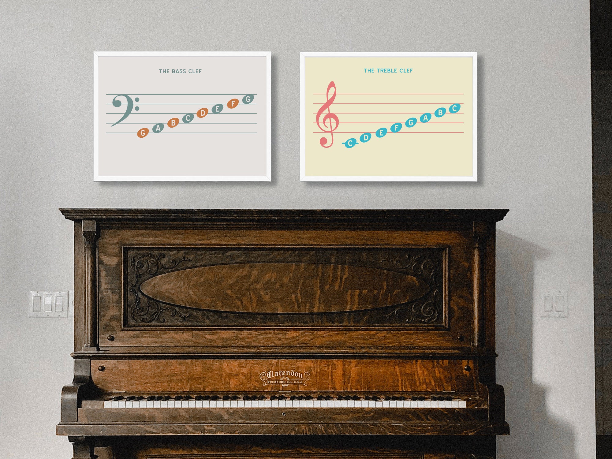 Learn Music Notes Posters Set / 17 Files Music Notes Printable Pack to ...