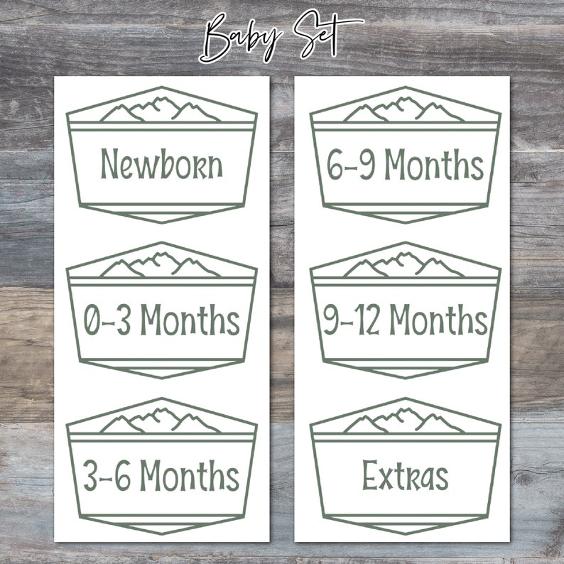 Kids Clothing Bin Labels Nursery Clothes Organization Baby - Etsy