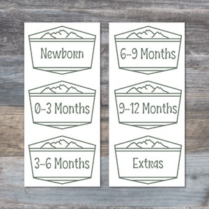 Kids Clothing Bin Labels Nursery Clothes Organization Baby - Etsy