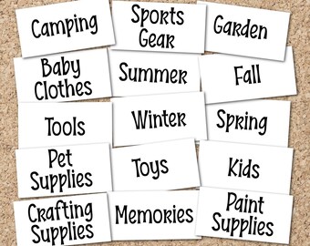 Seasonal Storage Labels - Etsy