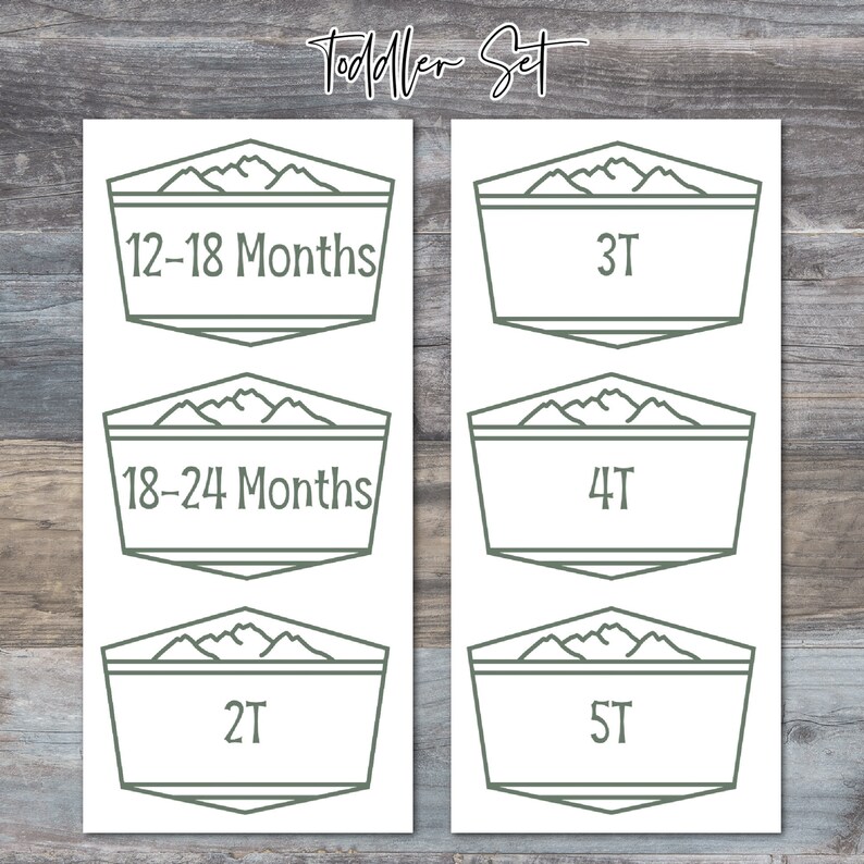 Kids Clothing Bin Labels Nursery Clothes Organization Baby - Etsy