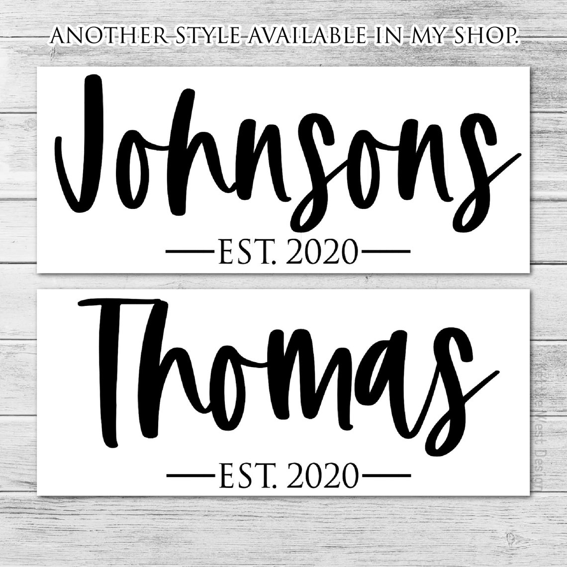 last-name-decal-family-name-decal-custom-family-name-etsy