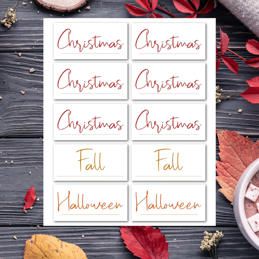 Holiday Storage Labels Home Organization Labels Storage Tote - Etsy