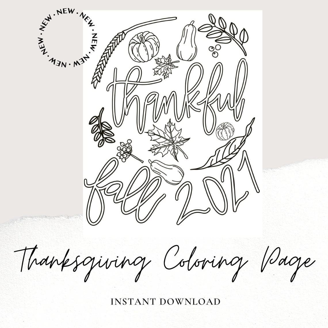 Printable Thanksgiving Coloring Page, Fall Coloring Page, Printable ...