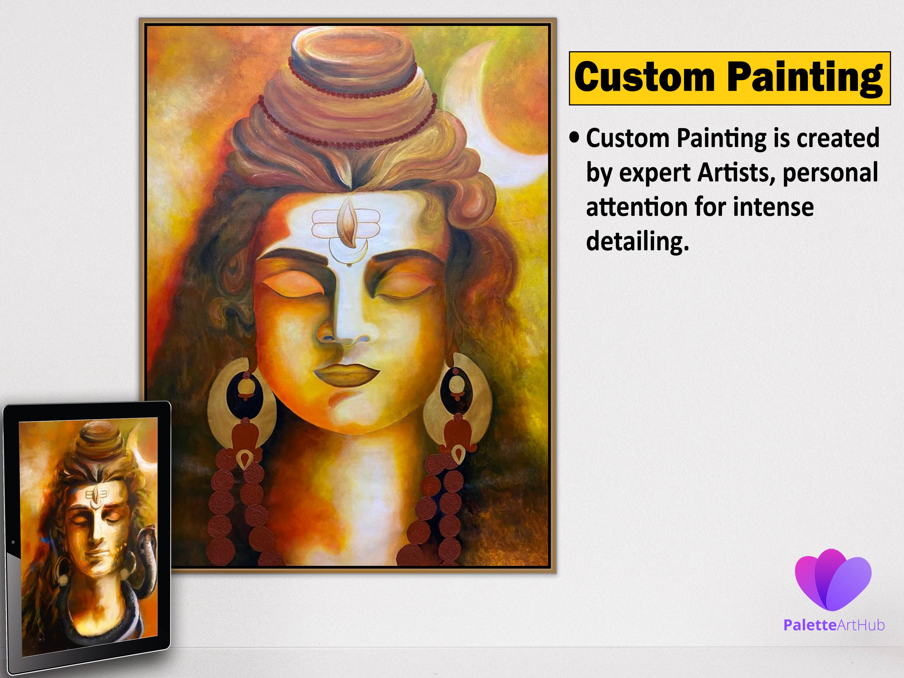 Portrait Custom Painting on Canvas for Home and Office All Size Custom ...
