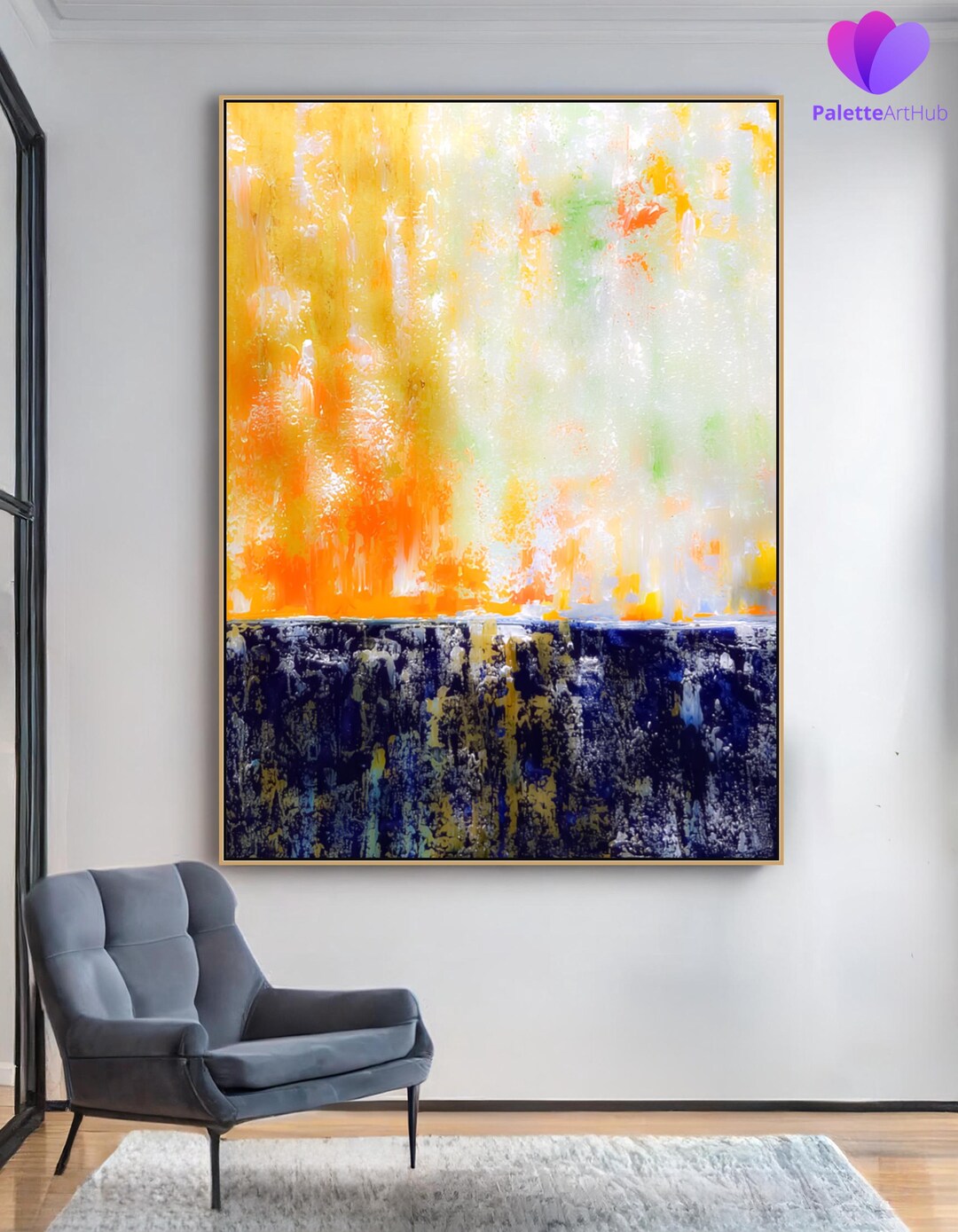 Large Wall Decor Abstract Textured Wall Art Painting on Canvas,extra ...