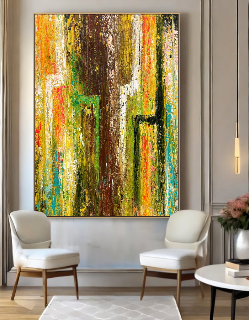 Extra Large Colorful Artwork on Canvas Contemporary Abstract Painting ...