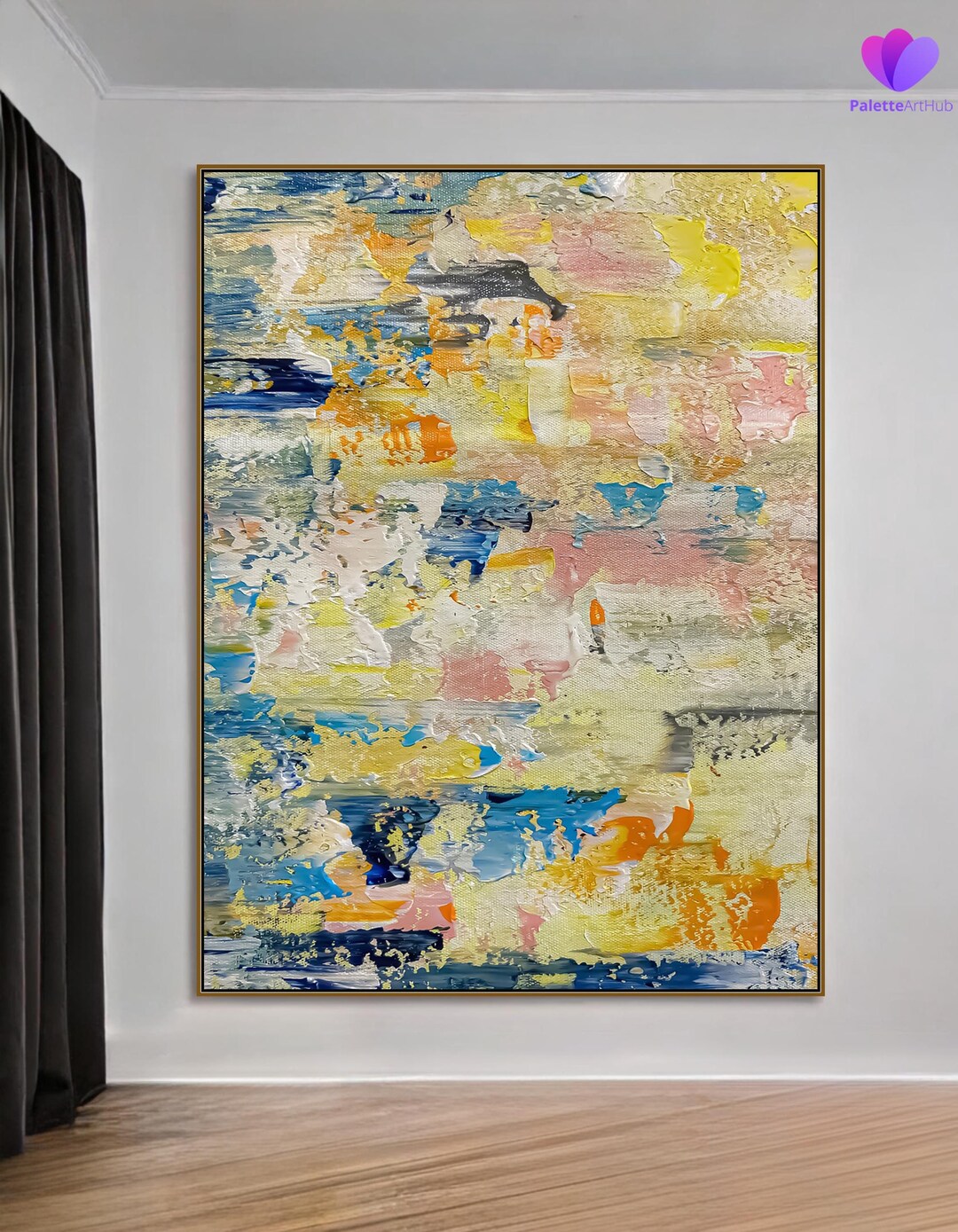 Extra Large Textured Wall Art on Canvas Abstract Acrylic Painting Room ...