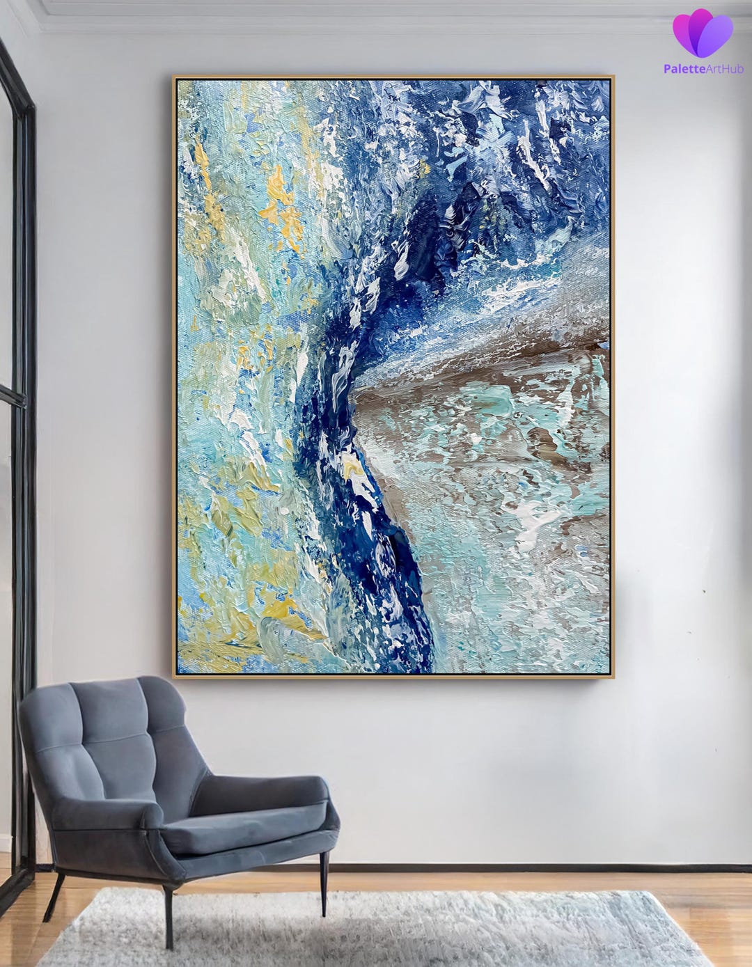 Heavy Texture Abstract Painting on Canvas: Modern Home Decor - Etsy