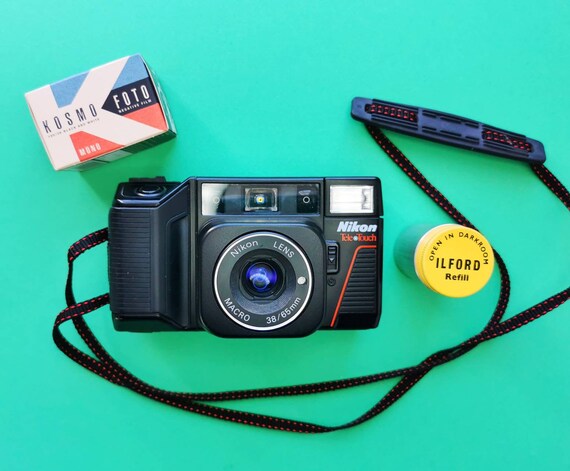 Nikon Tele-Touch 35mm Point & Shoot Camera w/Vintage Ilford | Etsy