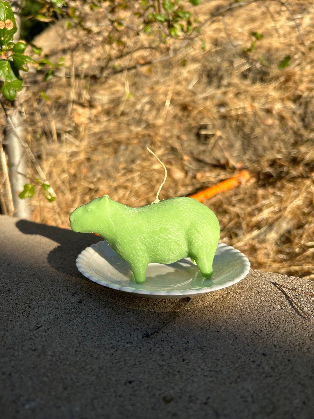 Green Capybara Candle Piña Colada Candle - Etsy