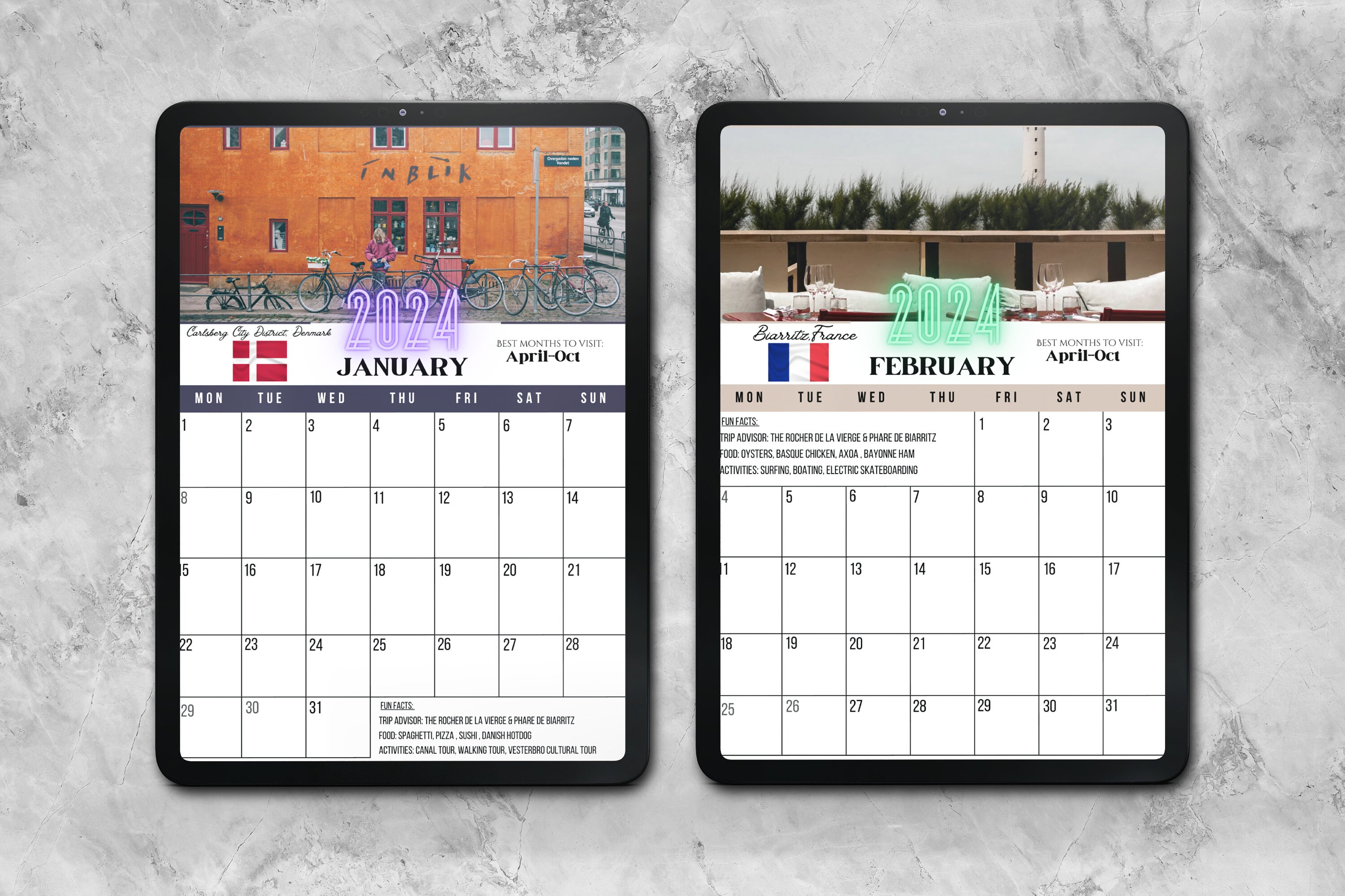 Wanderlust Calendar Collection - Etsy