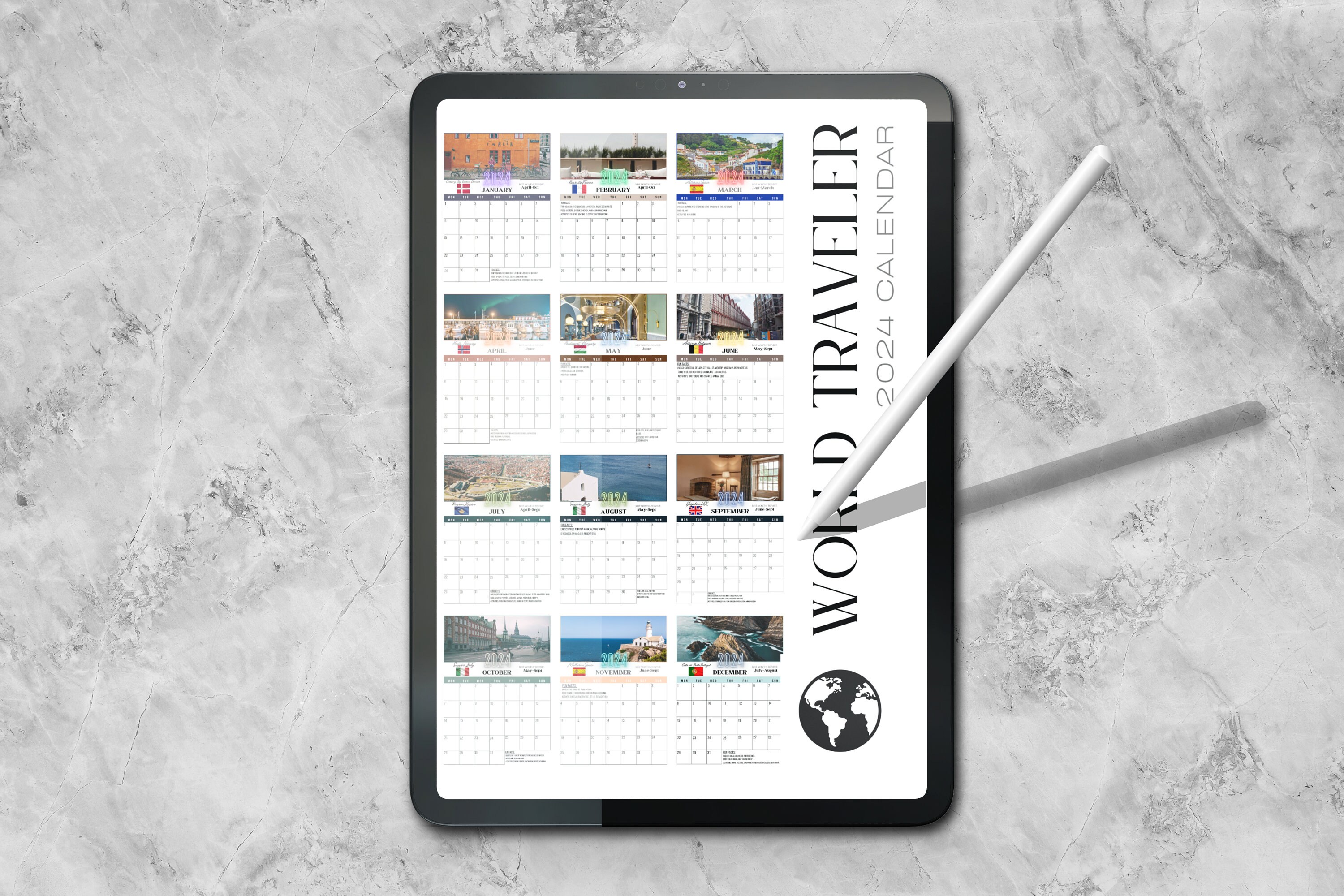 Wanderlust Calendar Collection - Etsy
