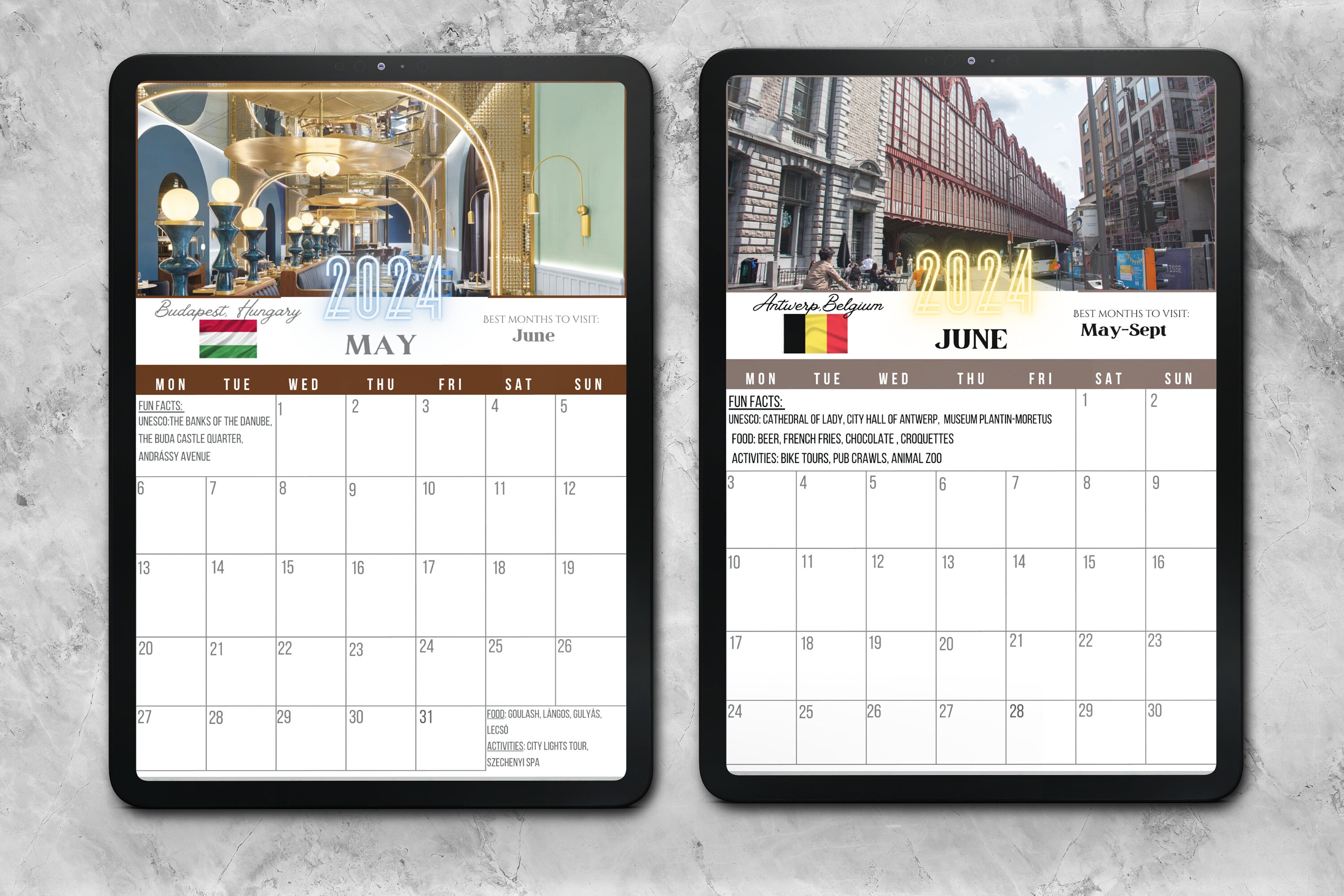 Wanderlust Calendar Collection - Etsy