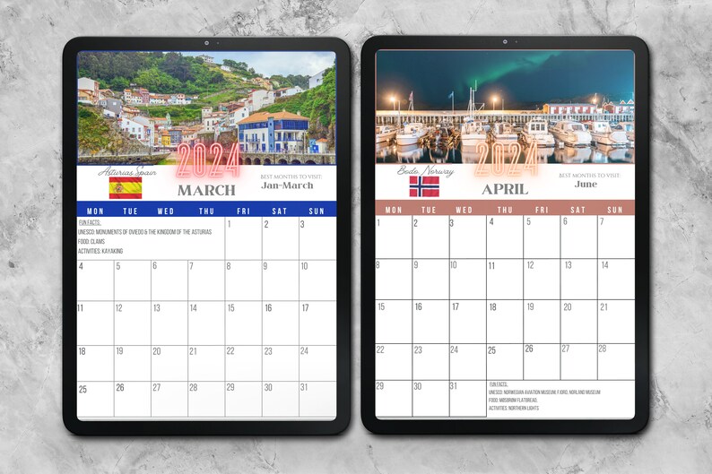 Wanderlust Calendar Collection - Etsy