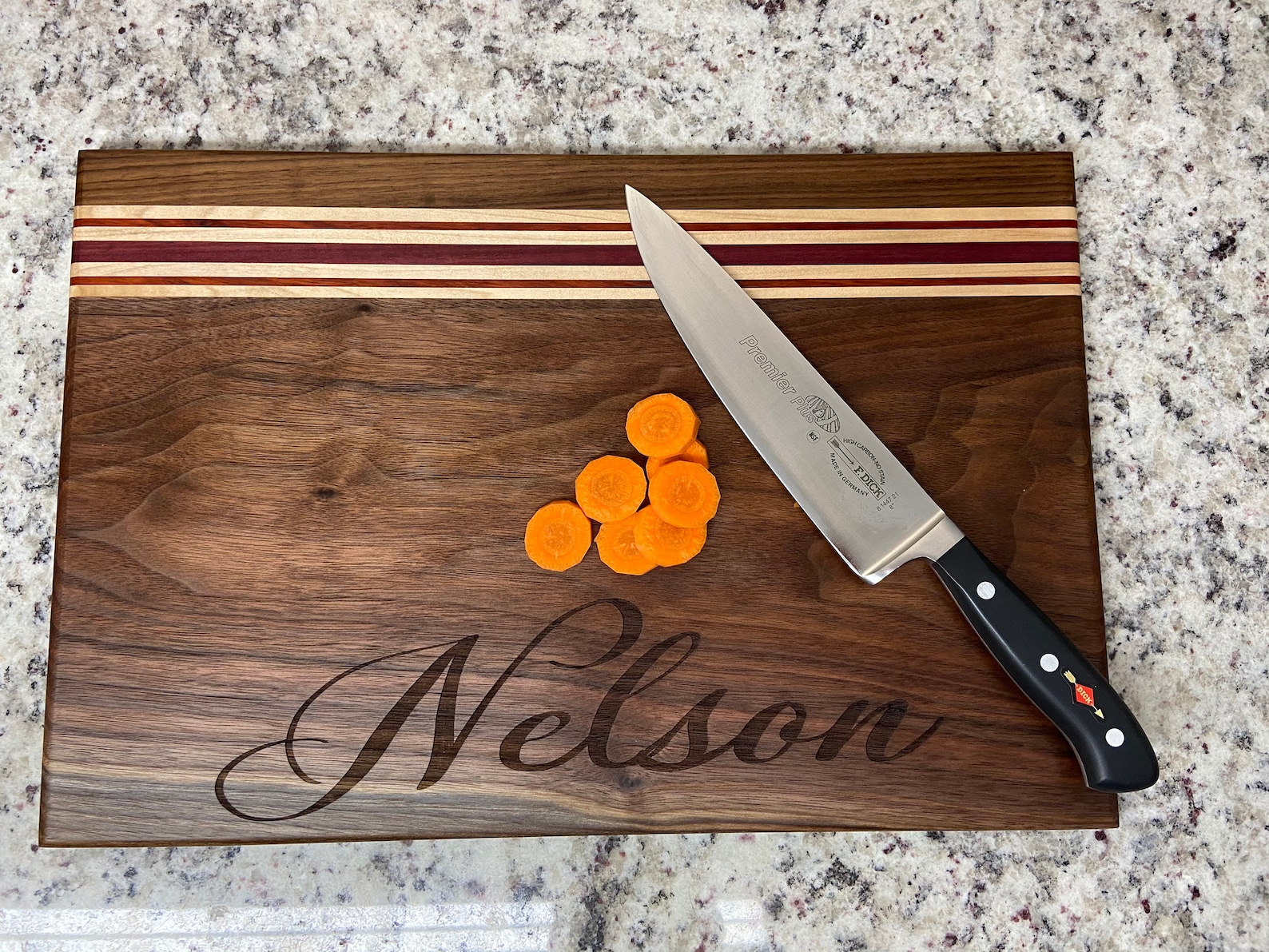 Walnut Cutting Board with Maple and Exotic Inlays Table | Etsy