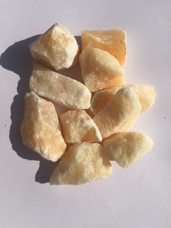 Raw yellow calcite | Etsy