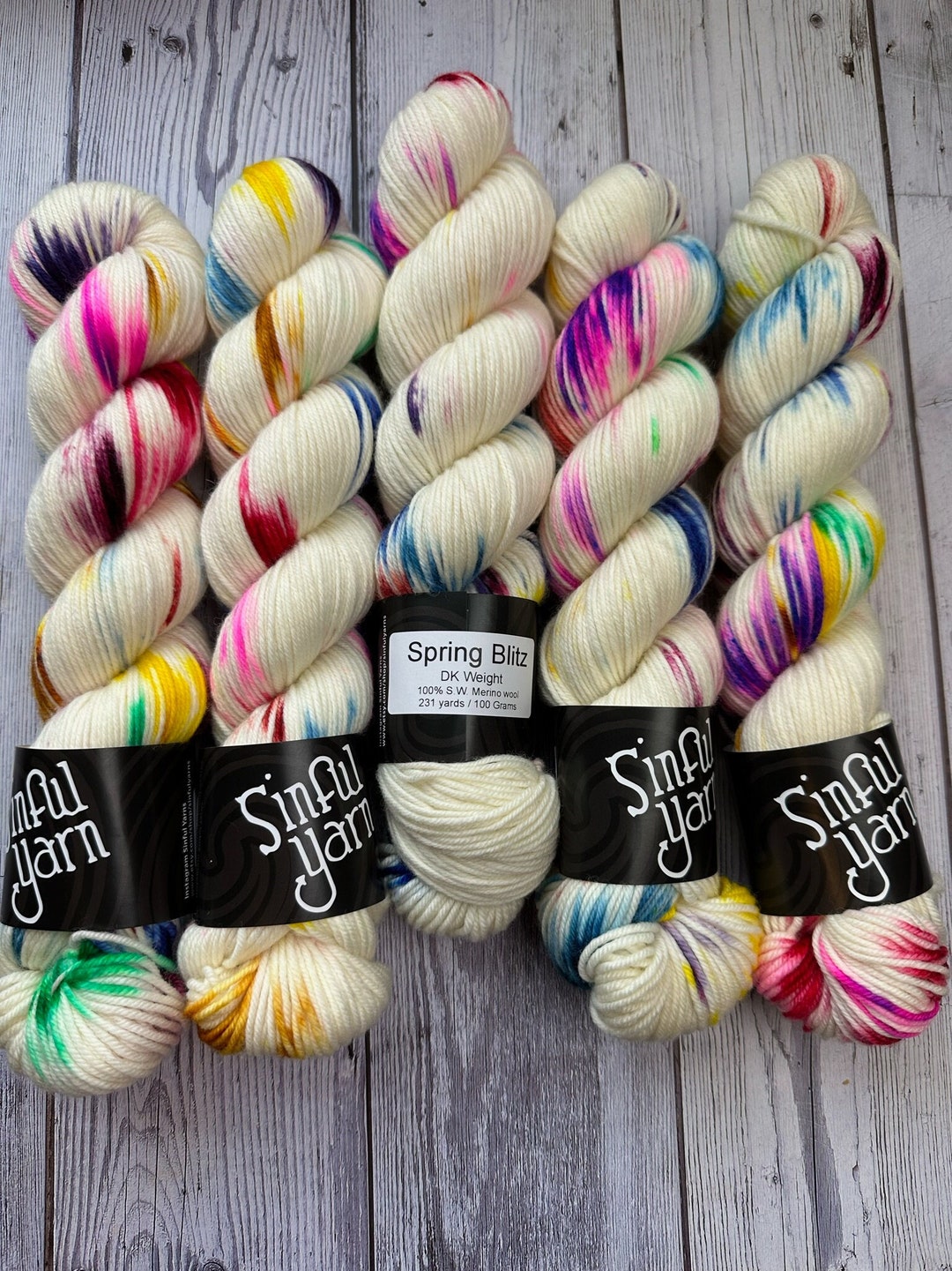 Spring Blitz | Hand Dyed Easter Yarn | Merino Wool | DK Weight ...