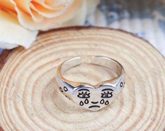 Crying Heart Ring - Etsy