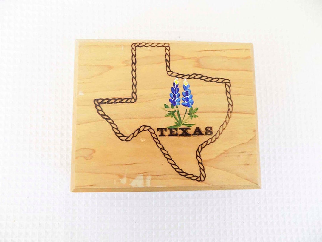 Texas State Wood Box Double Deck Card Holder With Two Playing Cards ...