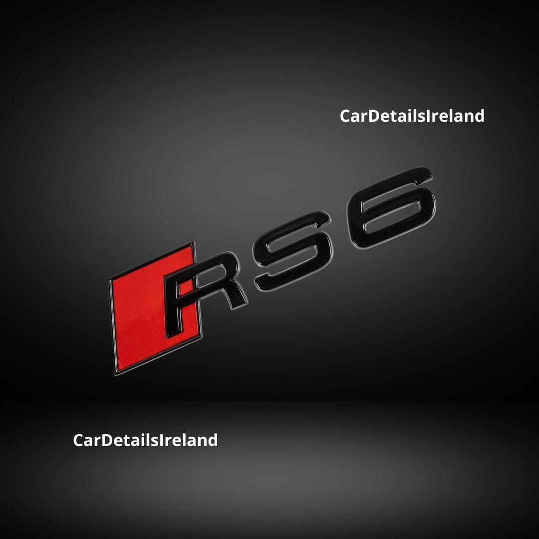 RS6 Black Gloss Lettering Audi Rear Trunk Lid Letter Badge - Etsy