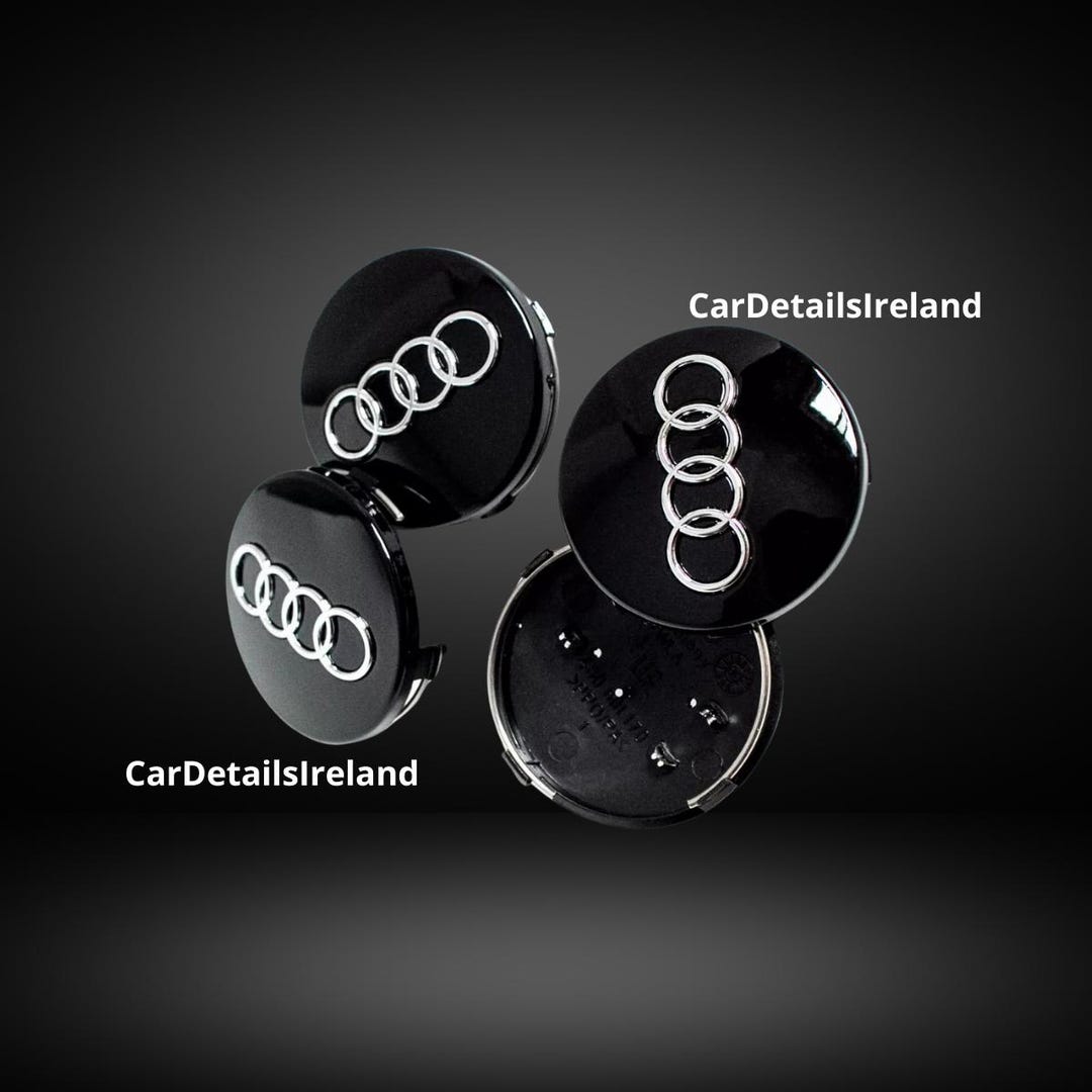 Audi 4x Wheel Hub Alloy Center Cap Set of 4 Caps 59mm Black / Silver - Etsy