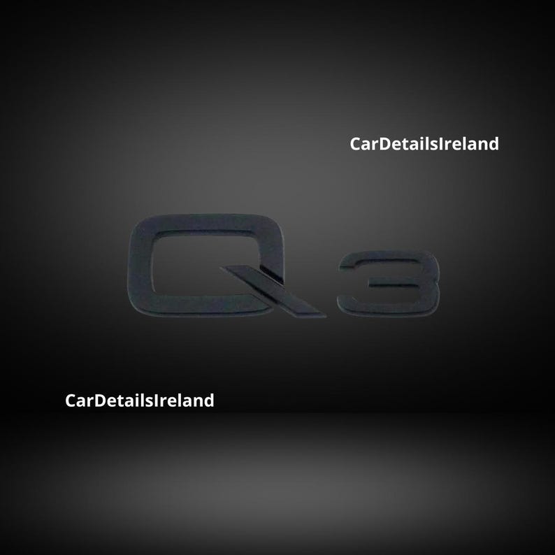 Q3 REAR Letters for Lid Boot Trunk, Badge, Emblem - GLOSS BLACK - Etsy