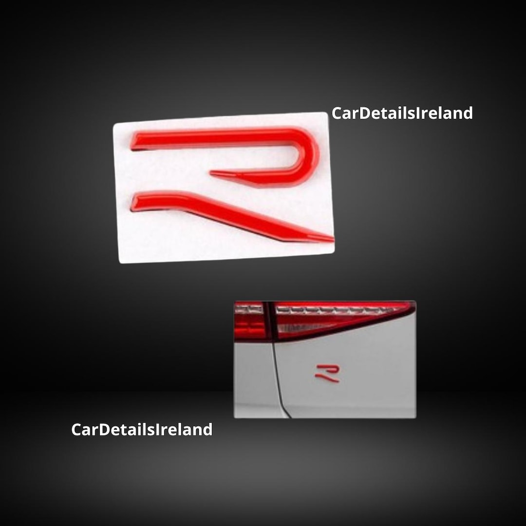 SMALL VW Red R-line Rear Emblem – Small Trunk Badge - Etsy