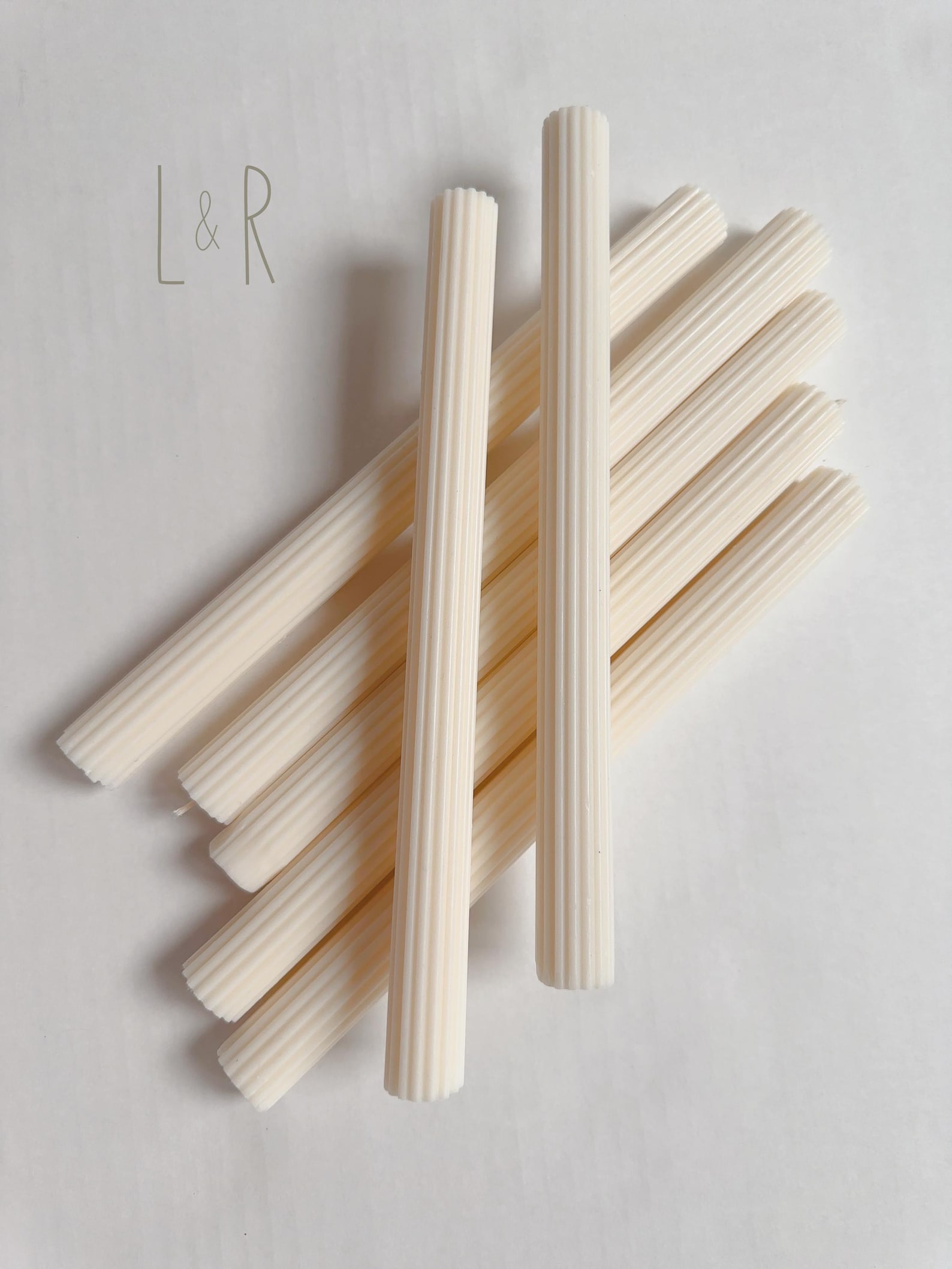 Ribbed Pillar Candle | Ribbed Dinner Candle | Ribbed Soy Candle | Tall ...