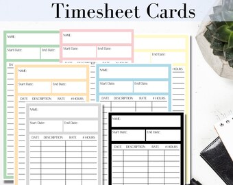 Employee Time Sheet Simple Time Sheet Employee Hours Tracker - Etsy