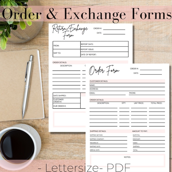 Return Exchange Form Template - Etsy