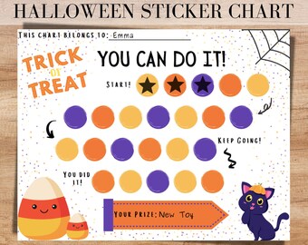 Printable Reward Chart Halloween Theme Instant Download - Etsy