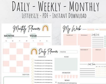 Weekly Planner Rainbow Printable - Etsy