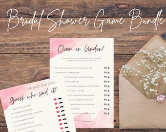 Pink Bridal Shower Games | Etsy