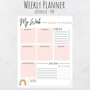 Daily Planner. Weekly Planner. Monthly Planner. Printable Planner ...