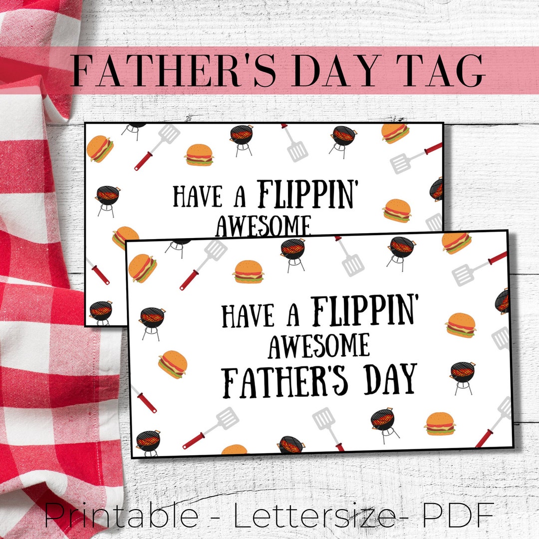 Have A Flippin Awesome Fathers Day, Snack Tag, Fathers Day Tag, Fathers ...