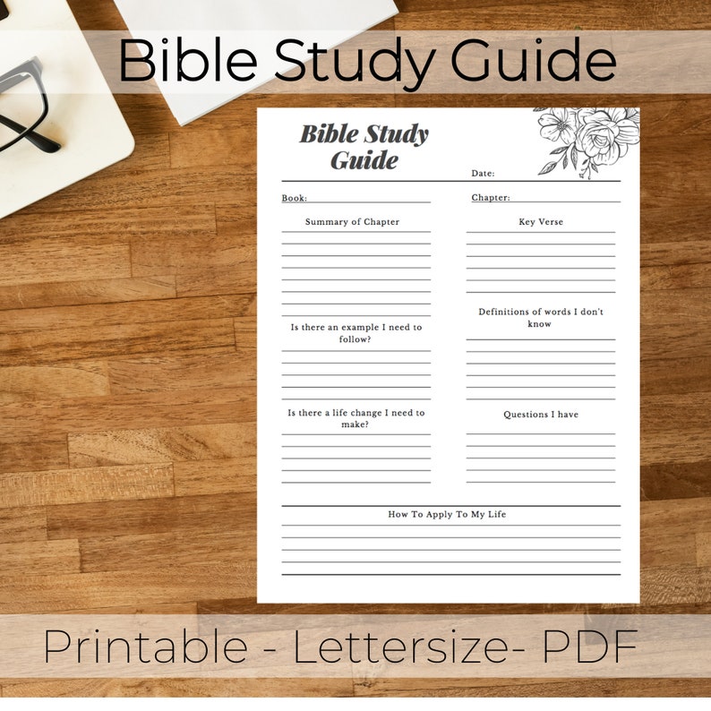 Bible Study Printable Bible Study Guide Bible Planner - Etsy