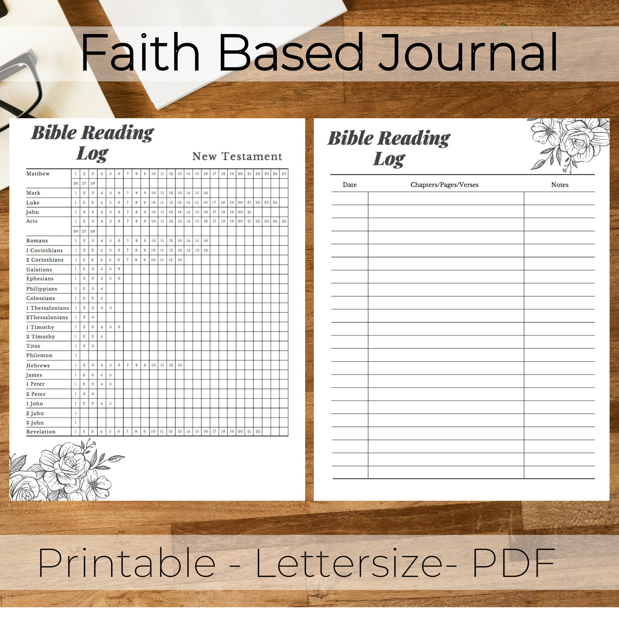 Bible Planner Prayer Journal Bible Reading Log Sermon | Etsy