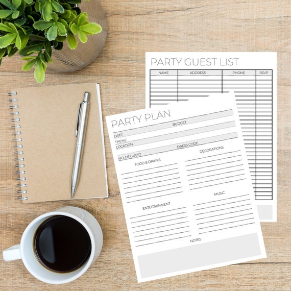 Minimal Party Planning Party Planner Event Planner Guest - Etsy