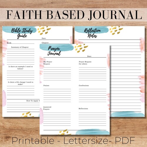 Prayer Journal Bible Study Printable Bible Study Guide - Etsy